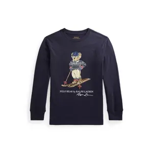 Ralph Lauren Polo Bear Cotton Long-sleeve Tee Cruise Navy