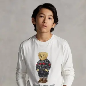 Ralph Lauren Polo Bear Cotton Long-sleeve Tee Nevis