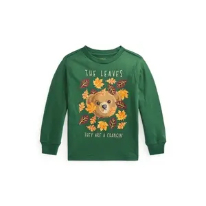 Ralph Lauren Polo Bear Cotton Long-sleeve Tee Verano Green
