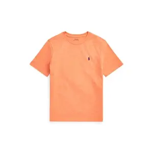 Ralph Lauren Cotton Jersey Crewneck Tee Sunset Orange Heather