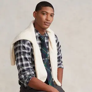 Ralph Lauren Custom Fit Plaid Twill Shirt Green/white