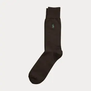 Ralph Lauren Stretch Wool Trouser Socks - Dark Brown