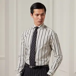 Ralph Lauren Bengal-stripe Poplin Shirt Classic Cream & Black