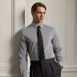 Ralph Lauren Bengal-stripe Poplin Shirt Grey/white