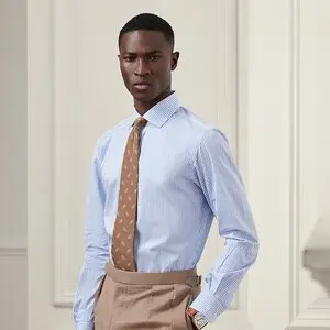 Ralph Lauren Bengal-stripe Poplin Shirt Light Blue