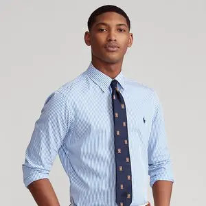 Ralph Lauren Bengal-stripe Poplin Shirt Light Blue/white