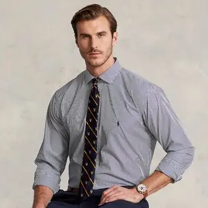 Ralph Lauren Bengal-stripe Poplin Shirt Navy/white