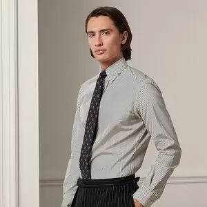 Ralph Lauren Bengal-stripe Poplin Shirt Rich Cream/black