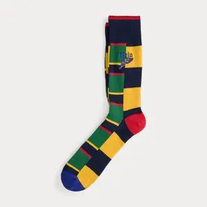 Ralph Lauren Striped Cotton-Blend Trouser Socks Yellow/blue/multi
