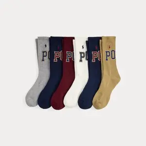 Ralph Lauren Logo Crew Sock 6-pack - Multi
