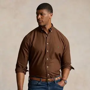 Ralph Lauren Washed Oxford Shirt Chocolate Mousse