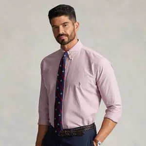 Ralph Lauren Washed Oxford Shirt Crimson/white
