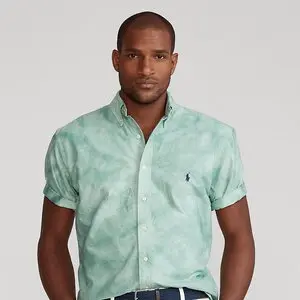 Ralph Lauren Washed Oxford Shirt Faded Mint/white