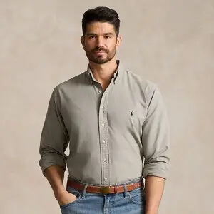 Ralph Lauren Washed Oxford Shirt Perfect Grey