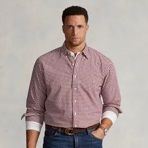 Ralph Lauren Gingham Oxford Shirt E Wine/white