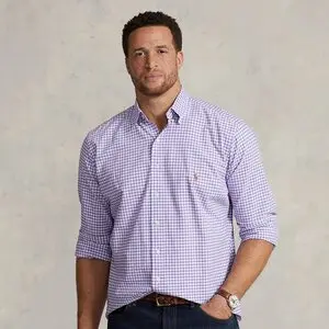Ralph Lauren Gingham Oxford Shirt Hampton Purple/white