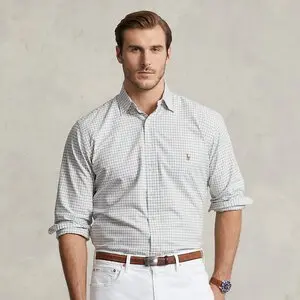 Ralph Lauren Gingham Oxford Shirt Heather/white