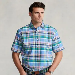 Ralph Lauren Gingham Oxford Shirt Light Blue/pink Multi