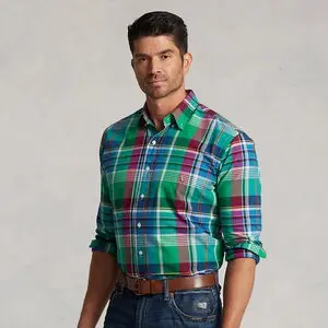 Ralph Lauren Gingham Oxford Shirt Royal/green Multi