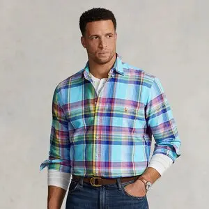 Ralph Lauren Gingham Oxford Shirt Turquoise/pink Multi