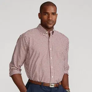 Ralph Lauren Gingham Oxford Shirt Wine/white