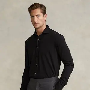 Ralph Lauren Knit Oxford Shirt Polo Black