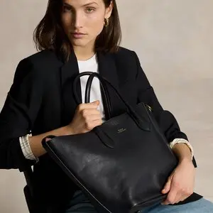 Ralph Lauren Bellport Leather Medium Tote