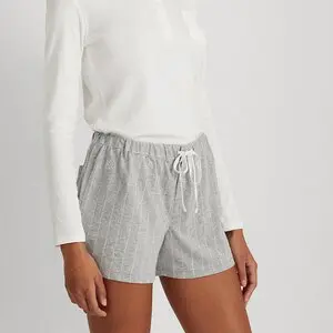 Ralph Lauren Striped Cotton-blend Sleep Short Grey Stripe