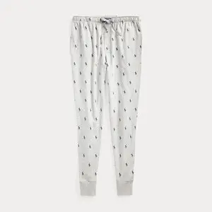 Ralph Lauren Polo Pony Cotton Sleep Jogger - Andover Heather/navy