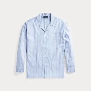Ralph Lauren Striped Cotton Pajama Shirt - Andrew Stripe/cruise Navy