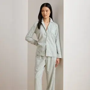 Ralph Lauren Striped Brushed Twill Sleep Set - Blue Stripe