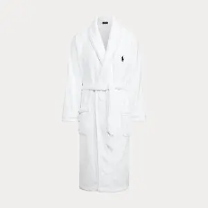 Ralph Lauren Big Pony Cotton Terry Robe - Cruise Navy/white