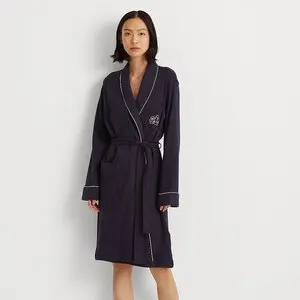 Ralph Lauren Short Shawl-collar Robe - Navy