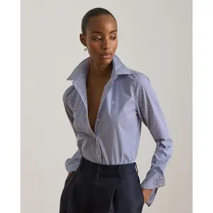 Ralph Lauren Classic Fit Striped Cotton Shirt - Blue/ White