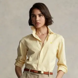 Ralph Lauren Classic Fit Striped Cotton Shirt C Fall Yellow/ White