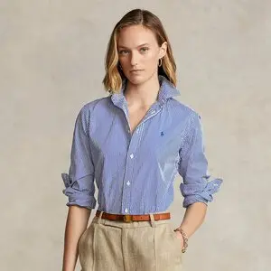 Ralph Lauren Classic Fit Striped Cotton Shirt White/blue