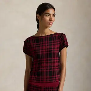 Ralph Lauren Plaid Jacquard-knit Sweater - Polo Black/fireside Red