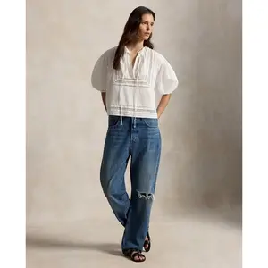 Ralph Lauren Lace-trim Cotton Shirt - White
