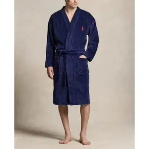 Ralph Lauren Terry Velour Robe - Navy