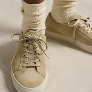 Ralph Lauren Jermain Suede Sneakers - Bone