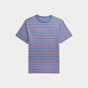 Ralph Lauren Striped Cotton Jersey Tee Faded Royal Heather Multi