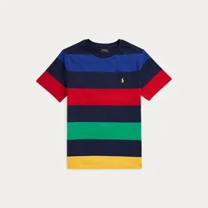 Ralph Lauren Striped Cotton Jersey Tee Newport Navy Multi