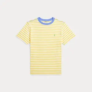 Ralph Lauren Striped Cotton Jersey Tee Oasis Yellow/white