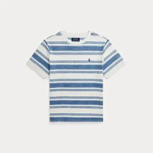 Ralph Lauren Striped Cotton Jersey Tee Printed Patina Stripe