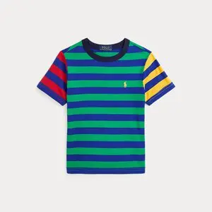 Ralph Lauren Striped Cotton Jersey Tee Stafford Green Multi