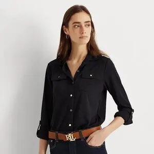 Ralph Lauren Roll-tab Sleeve Shirt - Lauren Navy