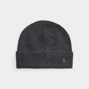 Ralph Lauren Signature Pony Wool-blend Beanie - Barclay Heather