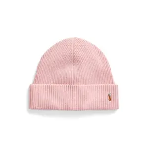 Ralph Lauren Signature Pony Wool-Blend Beanie Carmel Pink