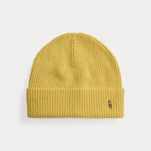 Ralph Lauren Signature Pony Wool-blend Beanie - Collegiate Yellow