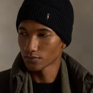RALPH LAUREN Signature Pony Wool-Blend Beanie